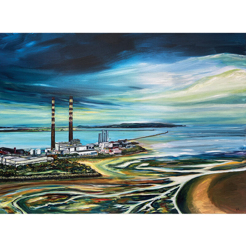 Aerial view of Sandymount Strand, Dublin - helenmathewsart.ie